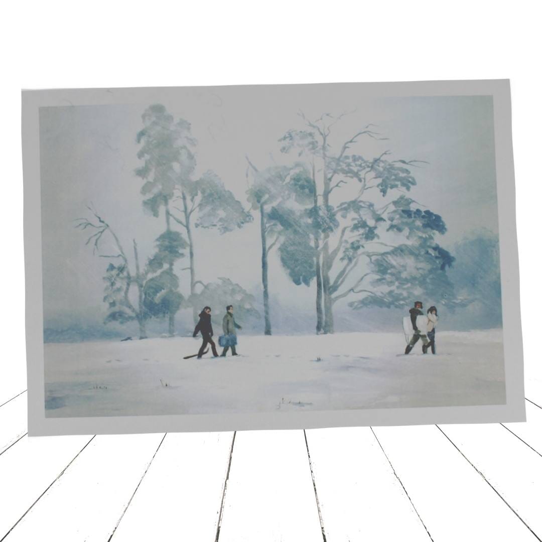 "Blizzard on Denne Hill" landscape of Horsham in snow - greeting card ...
